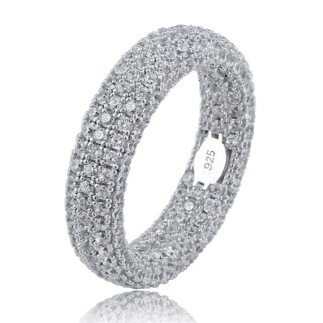 925 Sterling Silver Iced Out Ring